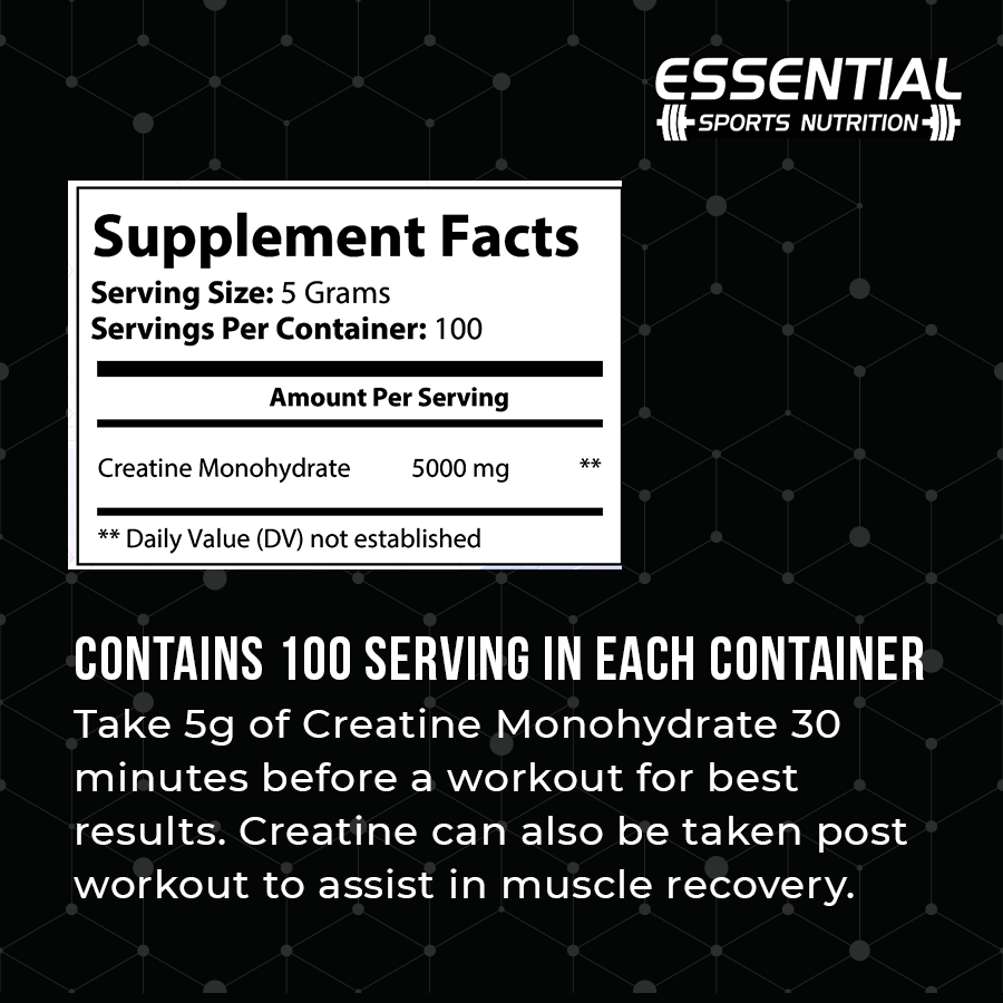 Creatine Monohydrate Powder - Essential Sports Nutrition