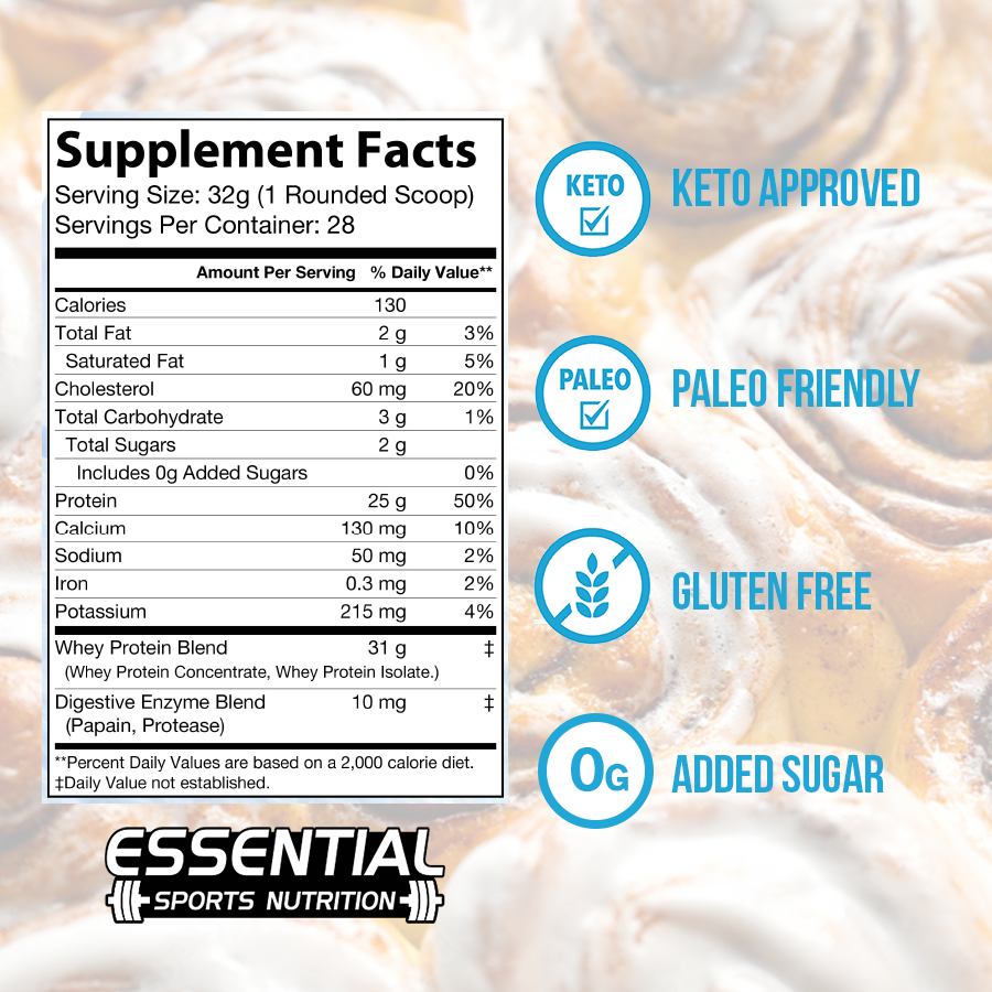 Whey Protein | Cinnamon Swirl - Essential Sports Nutrition